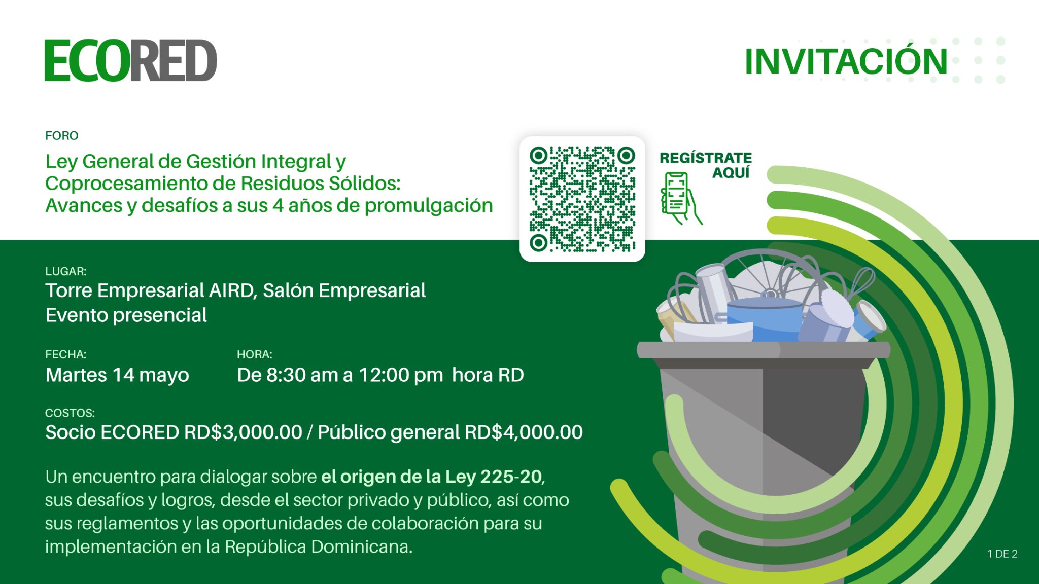 ECORED les invita a ser parte del próximo Foro para conocer cómo avanza la gestión de residuos ...